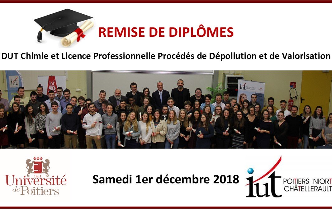 Les diplômés 2018 de l’IUT Chimie de Poitiers à l’honneur – Département ...